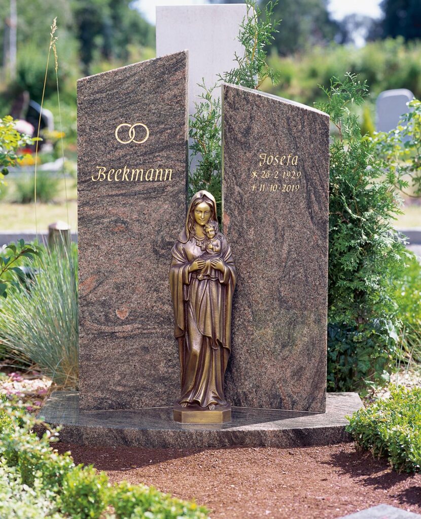 Bronze Madonna Fur Grabstein